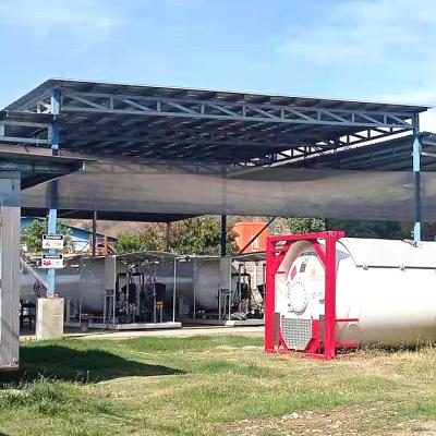 China 1.6Mpa 50t Iron Steel LPG Skid Plant With Gas Storage Tank for sale