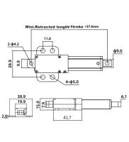 China 12VDC Micro Electric Linear Actuator 150N High Thrust Power 10mm-200mm Adjustable Stroke for sale