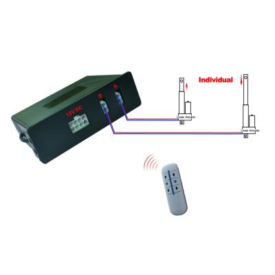 China Universal Dual Actuator Control Box 12V DC 30A High Current Simultaneous Remote Controller for sale