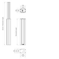 China 2-Stage Electric Lifting Column 24V DC 1000N 30mm/s High DBM 542.5Nm for sale