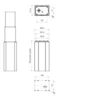 China 3-Stage Electric Lifting Column 2000N Load 1200mm Stroke for Industrial Automation for sale