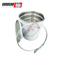 China Industrial Empty Paint Tin Pails OEM 2.64 Gal 0.35mm Body Thickness With Lock Hoop for sale