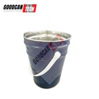 China Plastic Handle Conical Tin Pails 5liter OEM Printing With Rubber Strip for sale