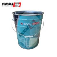 China 18L Carpoly Paint Tin Cans Conical Thickness 0.35mm With Flower Lug Lid OEM Printing for sale