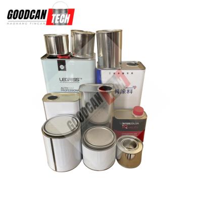 China Industrial Paint Tin Cans 2.5liter Round Square Rectangular Cans OEM ODM for sale