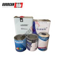 China Automatic Paint Tin Cans 1liter Round Cans With Metal Cap OEM Printing Brand for sale