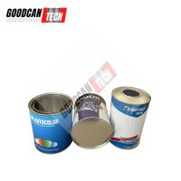China Car Paint Round Tin Can 1liter OEM Printing Anti Rusted With Metal Cover for sale