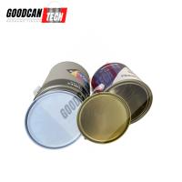 China Industrial Round Car Paint Tin Cans 2.5liter With Metal Cover OEM Printing for sale