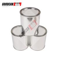 China Small Empty Tin Cans 250ml Automotive Paint Tins 500ml with Tin Cover Lid for sale