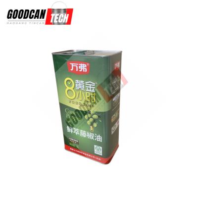 China Food Oil Rectangular Tin Cans 4liter 1 Gallon Painting Olive Oil Tin Package for sale