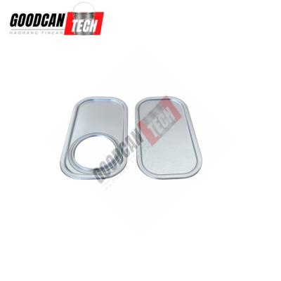 China 1L Rectangular Tin Can Components 0.23mm 0.28mm Top Bottom for sale