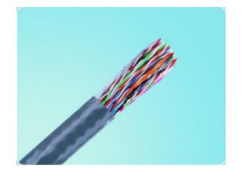 China PE Jacket CAT5 FTP Cable 50 Pairs 17.4mm Foiled Twisted Pair Cable for sale