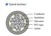 China PE Jacket CAT5 FTP Cable 50 Pairs 17.4mm Foiled Twisted Pair Cable for sale