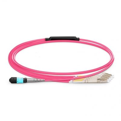 China MTP(F)-4*LC/UPC Dual Fiber10G MM OM4 Branch Patch Cord 1m 8core for sale