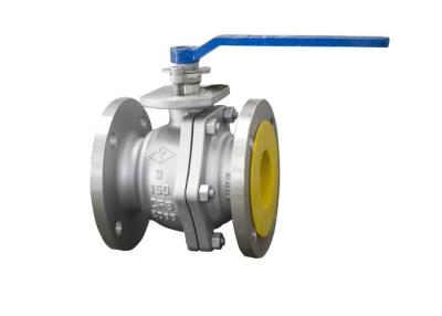 China 4 Inch 150LB Stainless Steel Flange Floating Ball Valve Handle Opening for sale