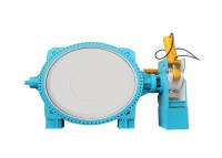 China Double Disc Eccentric Ductile Iron Flanged Butterfly Valve 1.0MPa DN400-2000 for sale