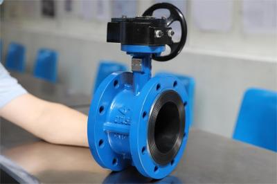 China DN300 1MPa Handwheel Nodular Cast Iron Flanged Butterfly Valve High Performance for sale