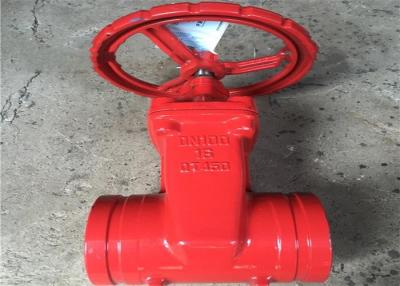 China Red Clamp Connection Ductile Iron Gate Valve Fire Protection for sale