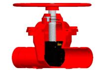 China Clamp Connection Non Rising Stem Red Gate Valve Fire Protection for sale