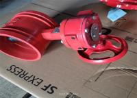 China DN100 Turbine Groove Red Butterfly Valve Ductile Iron Fire Protection Valve for sale