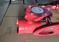 China Dn100 Mm Red Butterfly Valve Water Medium Fire Protection for sale