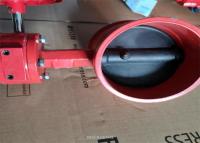 China Dn100 Mm Red Butterfly Valve Water Medium Fire Protection for sale