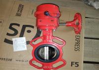China Red Signal Wafer Butterfly Valve DN40-200 Ductile Iron EPDM Seat Fire Protection Water Valve for sale
