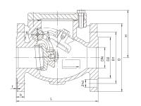 China DIN GG25 Grey Iron Flanged Swing Check Valve PN16 DN50-DN300 for sale