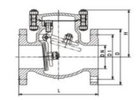 China JIS KS Cast Steel Flanged Swing Check Valve 50mm to 300mm Water Oil for sale