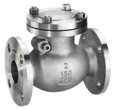 China Stainless Steel CF8 Swing Check Valve ANSI 150 Flanged 2 to 8 Inch One Way Flow for sale
