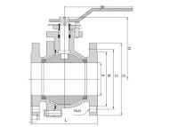 China ANSI Cast Iron Flanged Ball Valve 125 PSI Light Weight Anti Erosion Rustproof for sale