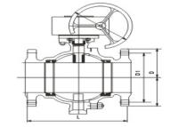 China API 6D Cast Steel Trunnion Ball Valve 150 Class Flanged End A216 WCB Turbine for sale