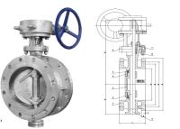 China Triple Eccentric Flanged Butterfly Valve CF8 Stainless Steel Hard Seal DN50-DN600 for sale
