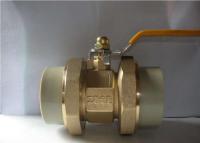 China PPR Double Union Ball Valve 1 Inch Male Thread Brass Hot Melt 1.6MPa for sale