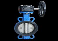 China Wafer Type Butterfly Valve Worm Gear Pinless Cast Iron DN40 to DN300 1.0 1.6Mpa for sale