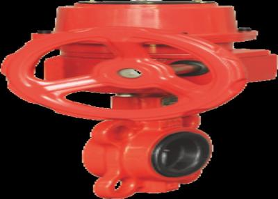 China Worm Gear Fire Protection Wafer Butterfly Valve 1.6MPa DN50-200 Ductile Iron for sale