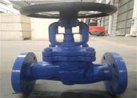 China DIN Cast Steel Bellows Sealed Globe Valve 1.6 Mpa Flanged End Silvery White for sale