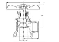 China Brass Right Angle Globe Valve Threaded 1.6MPa 1/2 Inch Water Valve for sale