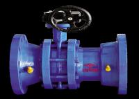 China Ductile Cast Iron Flanged Butterfly Valve 1.0 1.6 Mpa Blue Anticorrosive DN200 for sale