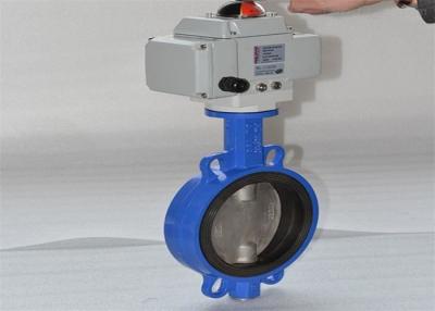 China Wafer Ductile Cast Iron Electric Butterfly Valve 1.6 Mpa DN50 to DN800 for sale