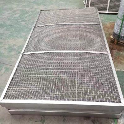China 2x3mm Welded Grill Knitted Wire Mesh 3-5um Rating Grease Filter Wire Mesh for sale