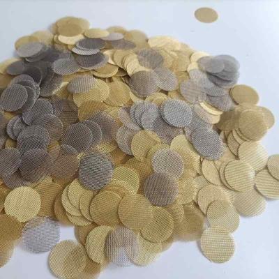 China 60 Mesh Round Brass Wire Mesh Screen Brass Filter Mesh For Smoking Pipe for sale
