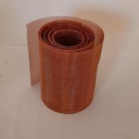 China Pure 80 Mesh Copper Wire Netting Knitted Copper Mesh Emf Shielding for sale