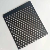 China Customized Matt Black Powder Coated Perforated Wire Mesh Round Hole for sale