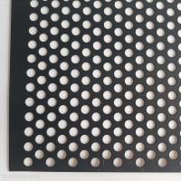 China Customized Matt Black Powder Coated Perforated Wire Mesh Round Hole for sale