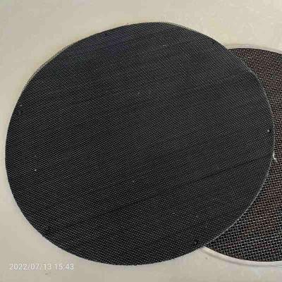China 2 3 Layers 18x18 20x20 Black Wire Mesh Filter Disc Long Service Life for sale