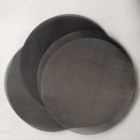 China Single Layer 10-80 mesh Black Wire Mesh Filter Discs For Rubber Oil Industry for sale