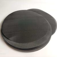 China Single Layer 10-80 mesh Black Wire Mesh Filter Discs For Rubber Oil Industry for sale