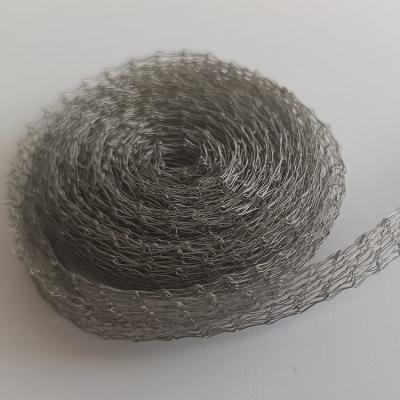 China 10mm Width Knitted Stainless Steel Wire Mesh SUS304 Air Filter Metal Mesh for sale
