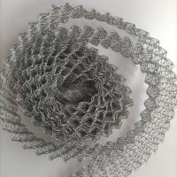 China Q235 Galvanized Low Carbon Steel Wire Mesh 15mm Wide 0.25mm Knitted Metal Mesh for sale